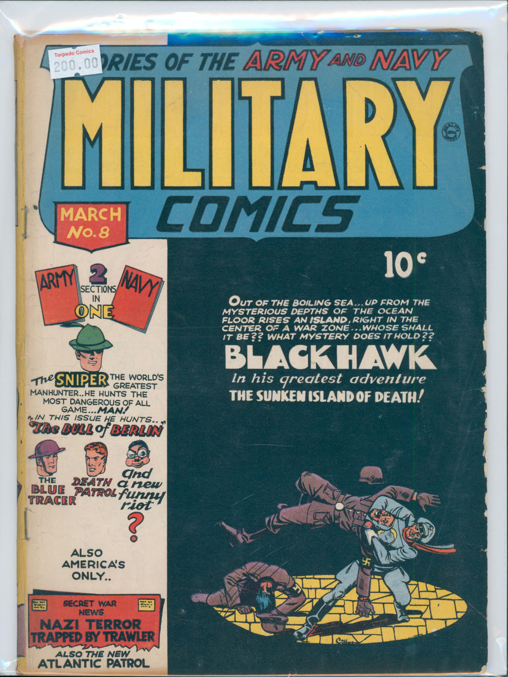 Military Comics #8 4.0 VG Raw Comic – Torpedo Comics
